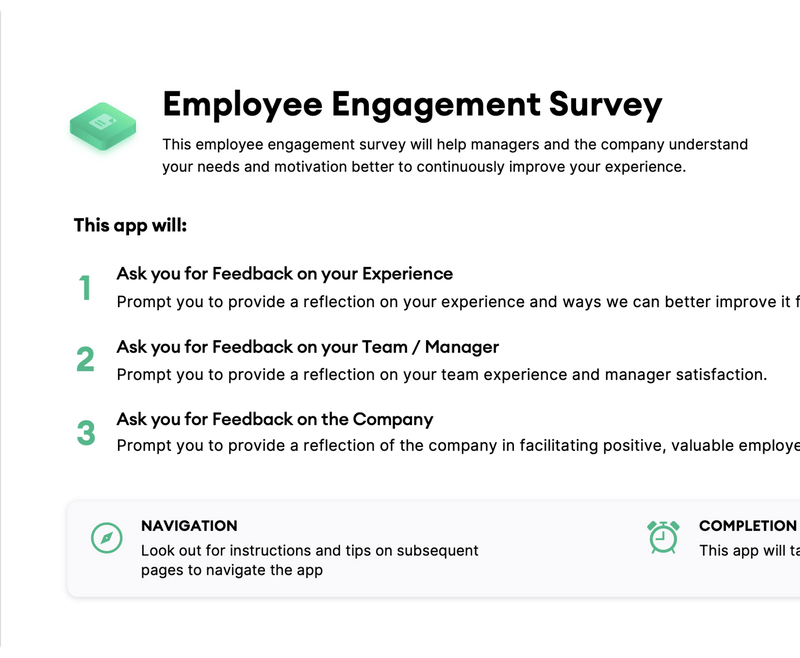 Employee Engagement Survey Template - Checkbox