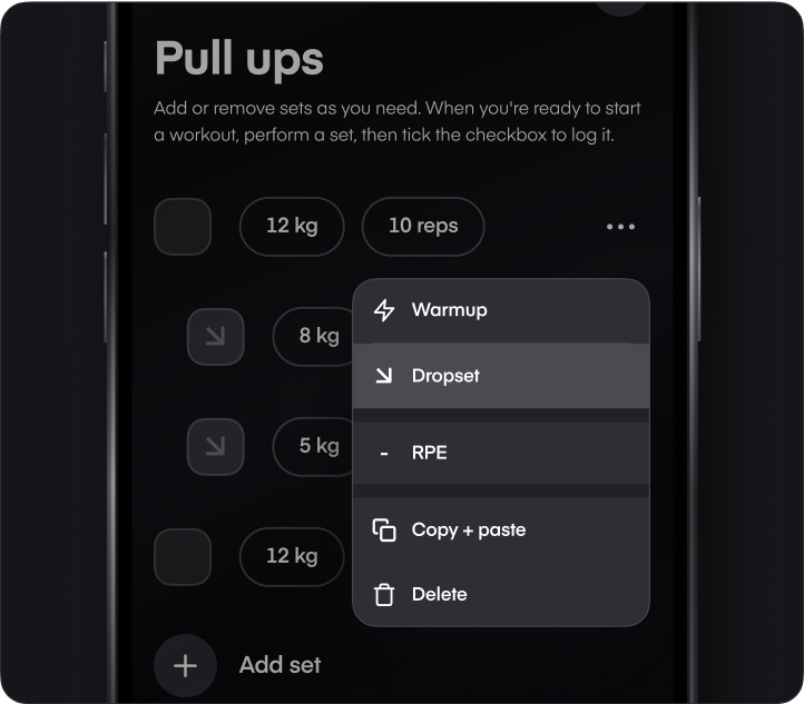 Dropset - Gym tracker