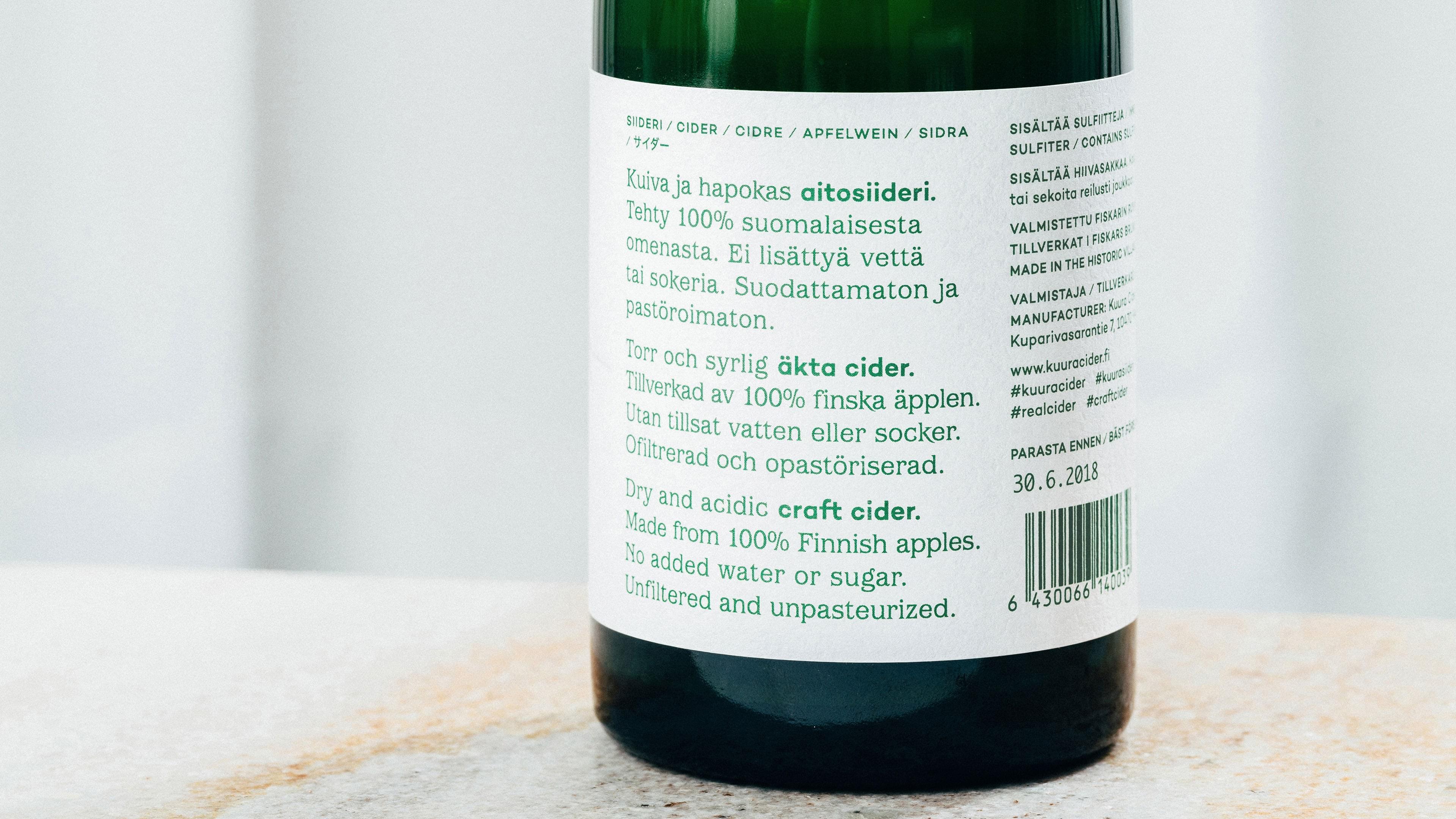 Kuura Cider identity and packaging by Werklig