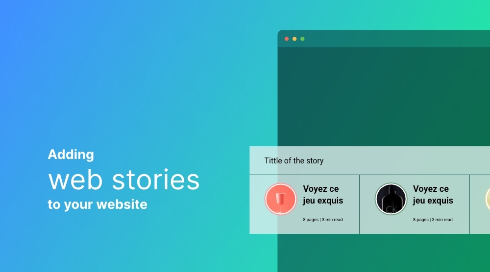 Adding web stories to your website