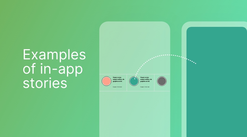 Examples of in-app stories