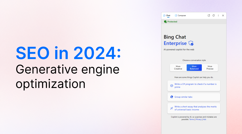 SEO in 2024: Generative engine optimization