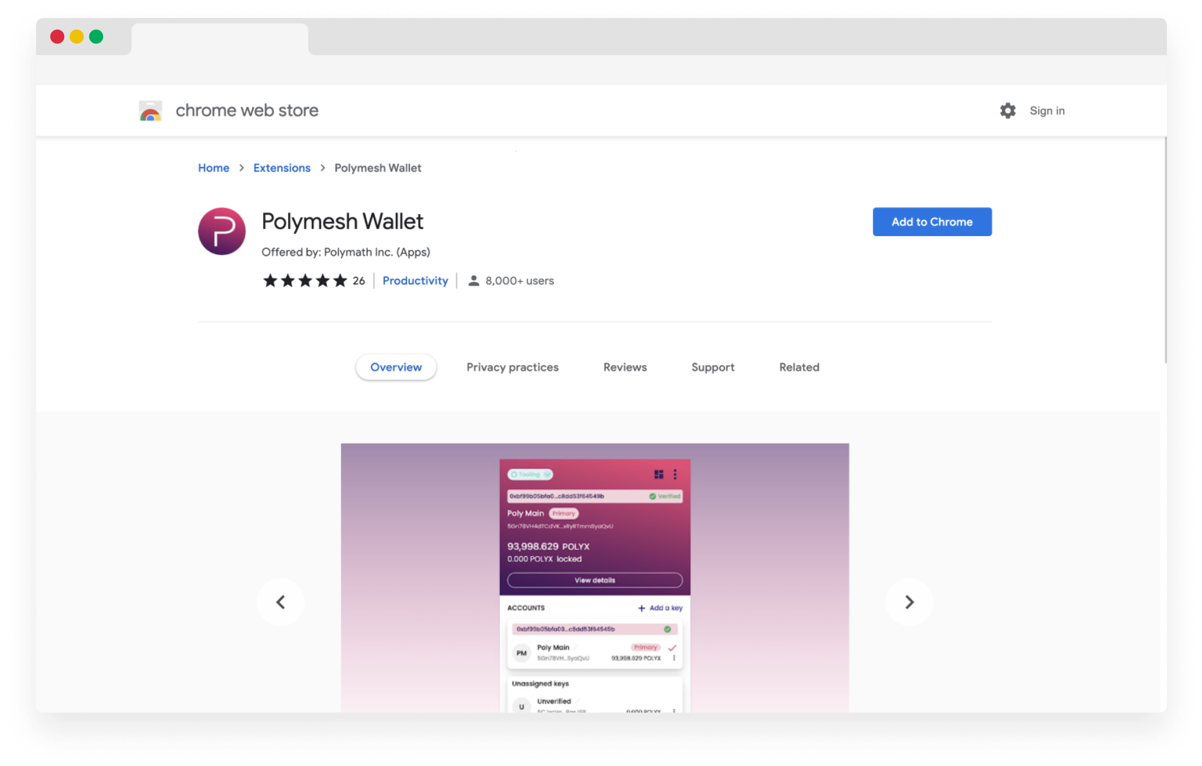 Polymesh Wallet, Addresses, and Keys | Polymesh