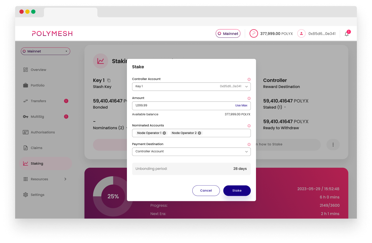 Crypto Staking | Stake POLYX on Polymesh