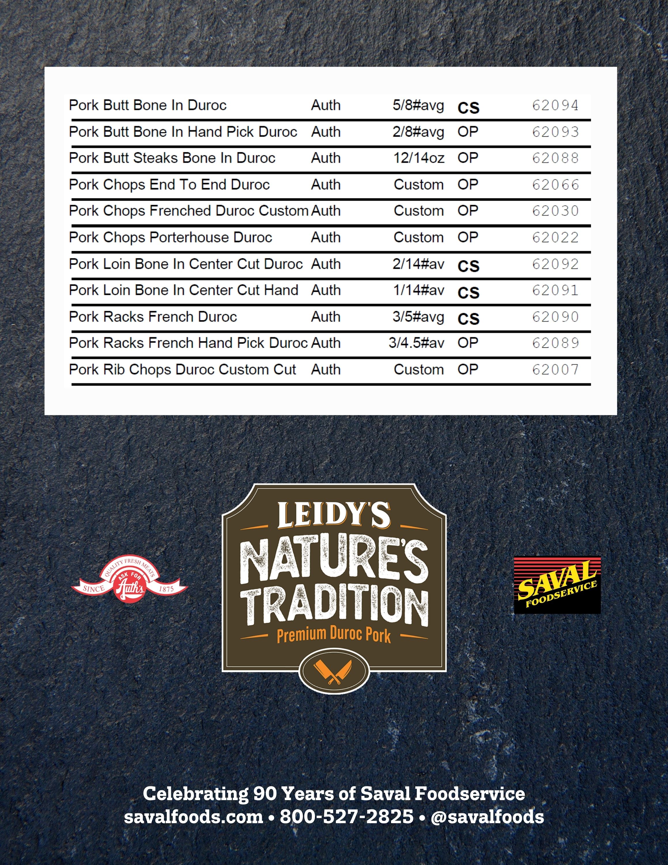 Leidy's Duroc Pork | New In Stock