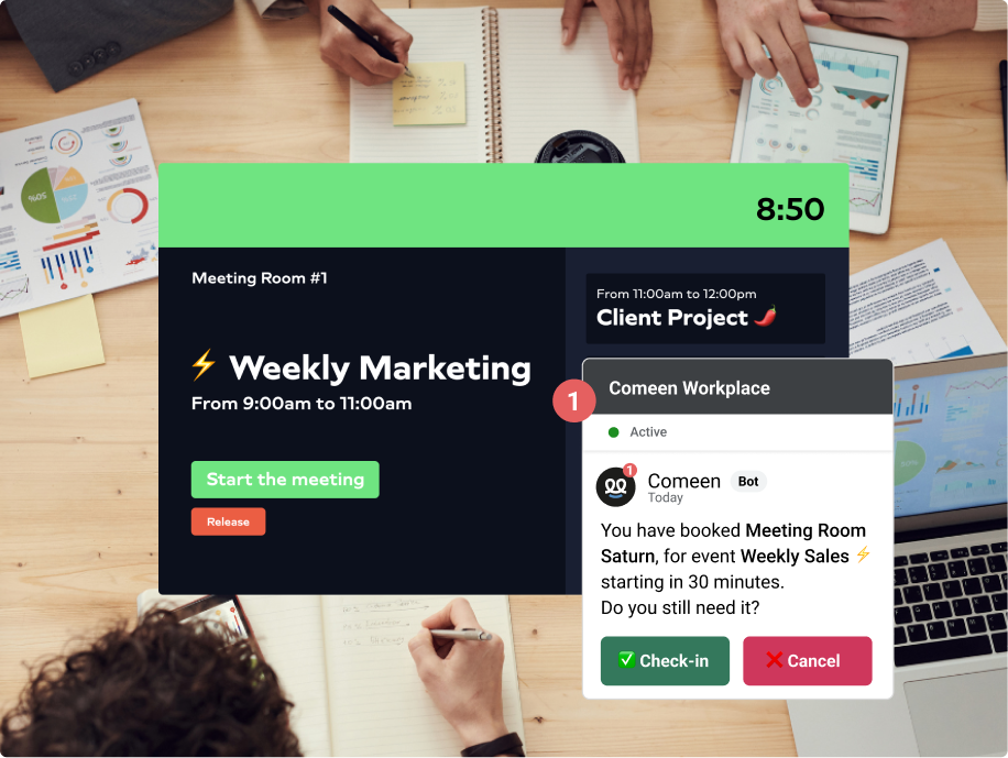 Meeting room management | Comeen Workplace