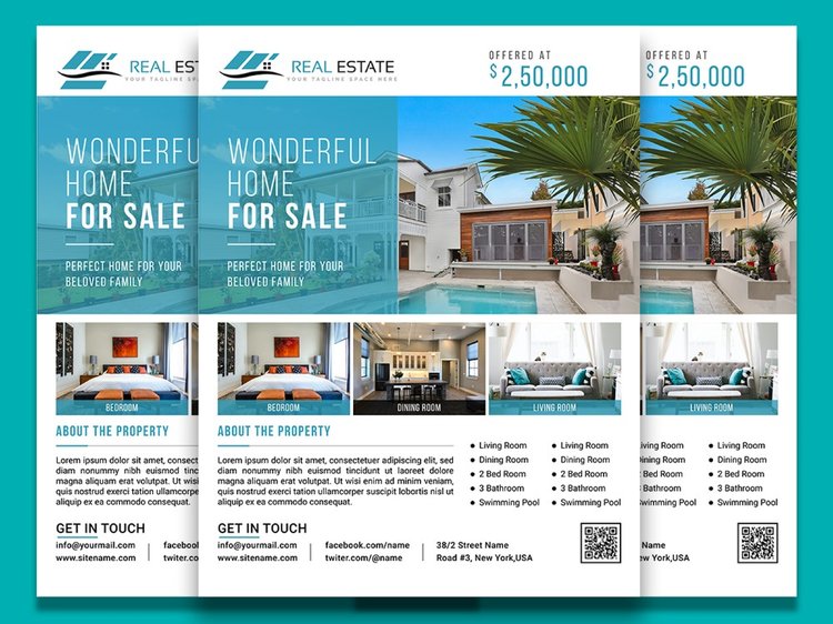 Flyer design ideas - A unique promotional real estate flyer, brochure ...