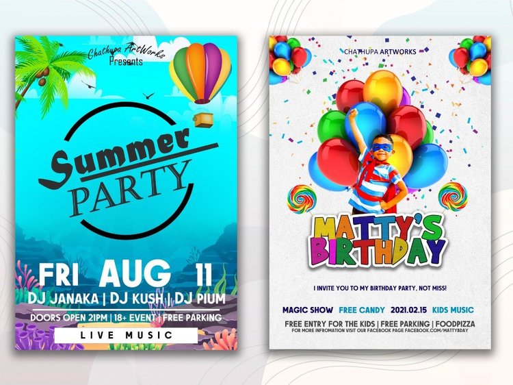 Flyer design ideas - A stylish event flyer | Upwork