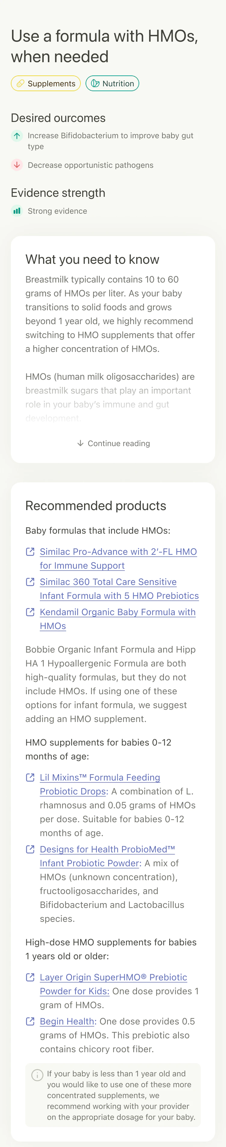 Baby Gut Health Report Sample – Tiny Health