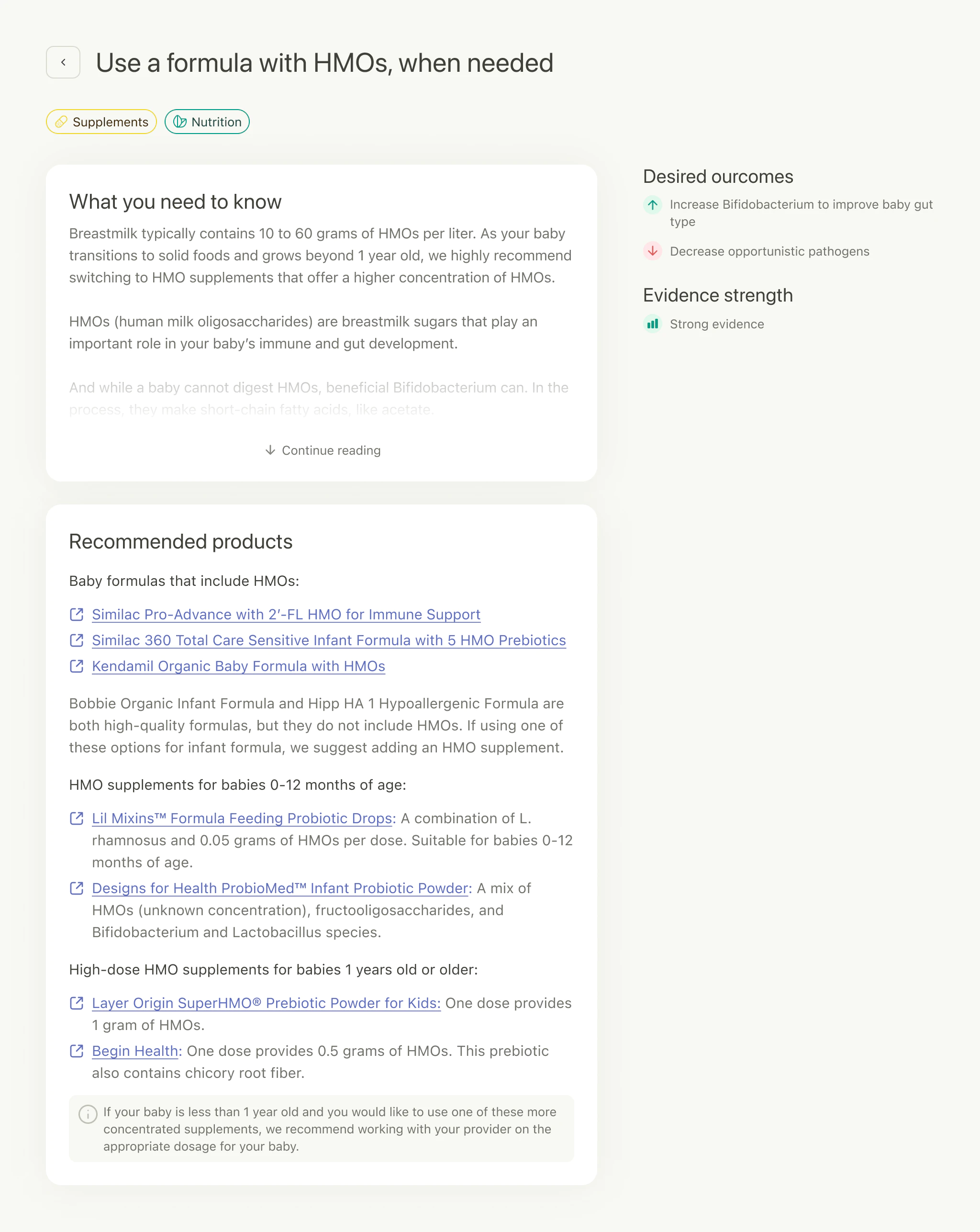 Baby Gut Health Report Sample – Tiny Health