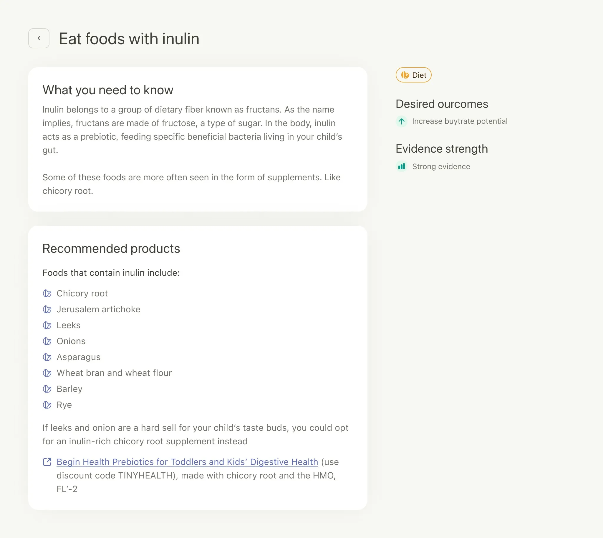 Sample Report - Child Gut Test