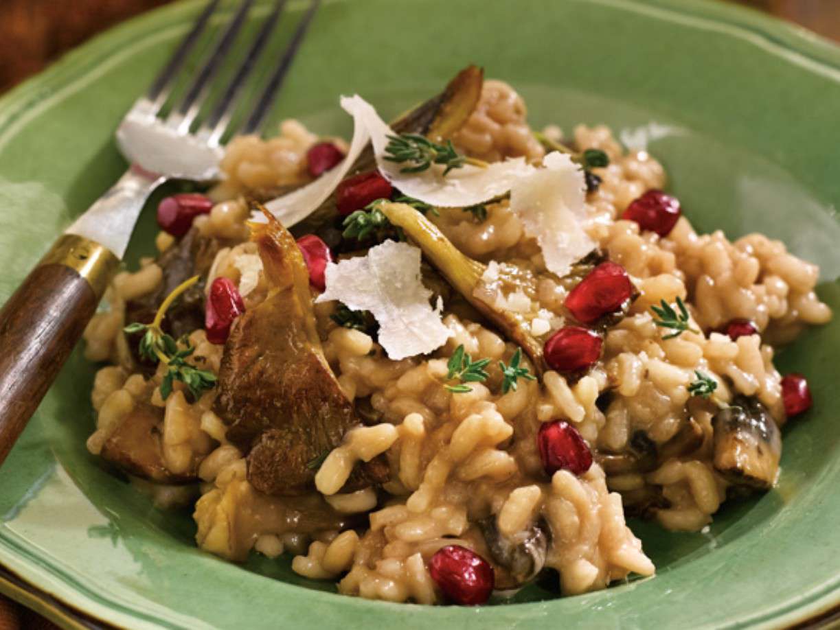 Wild Mushroom Risotto With Arils | POM Wonderful