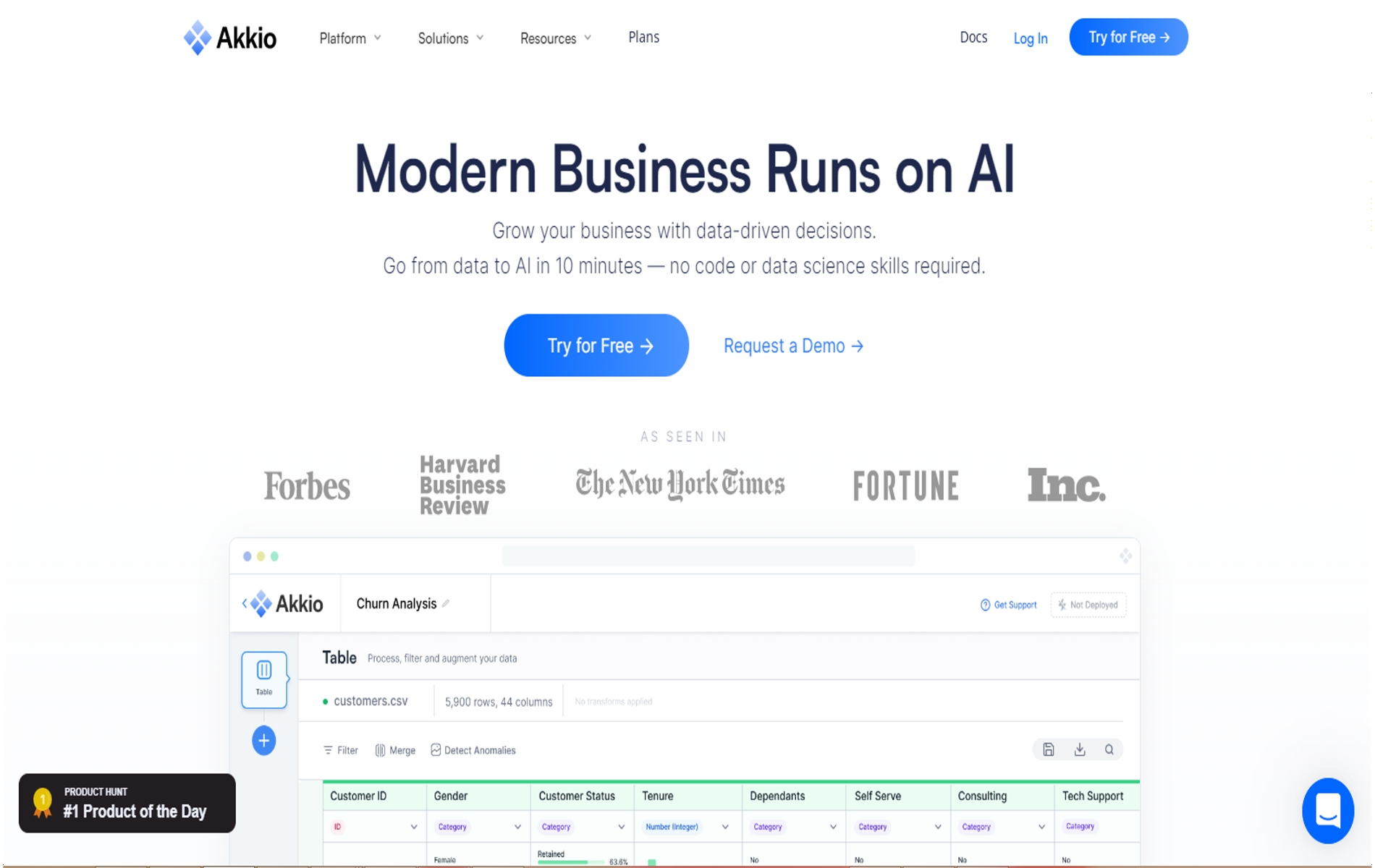 Akkio - No-code/ Low-code Tool