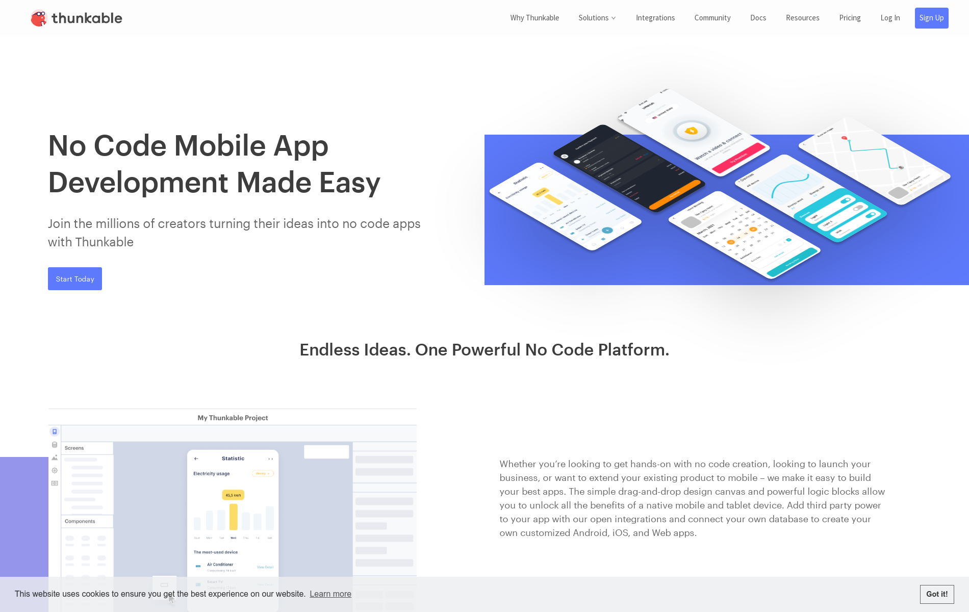 Thunkable - No-code/ Low-code Tool