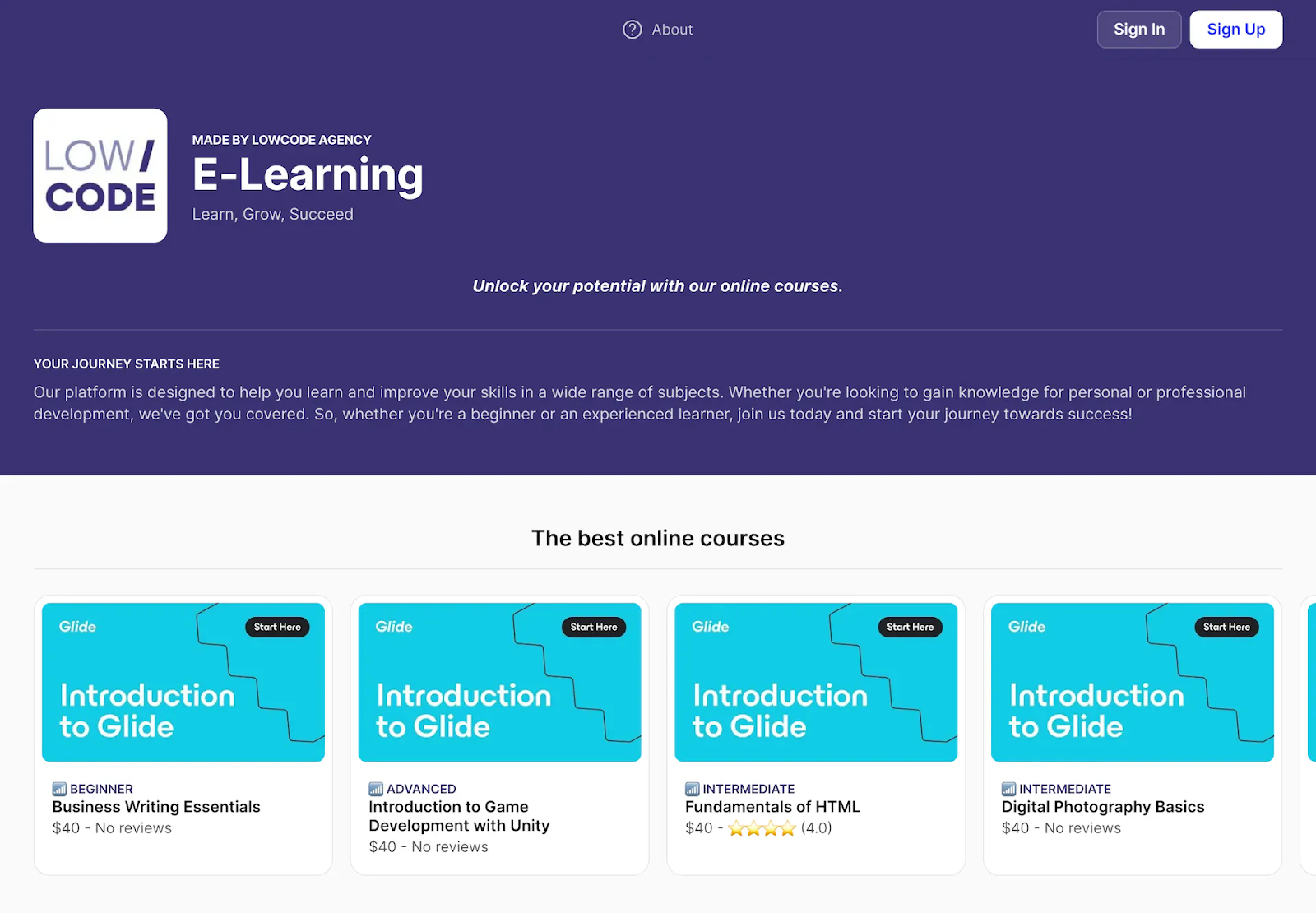 Top 18 Glide app templates for no-code development