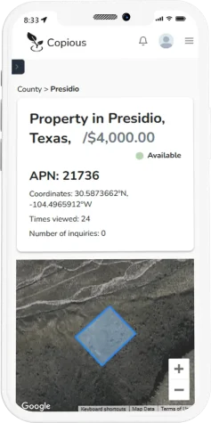 No-code/ Low-code Case study: Copious.Land