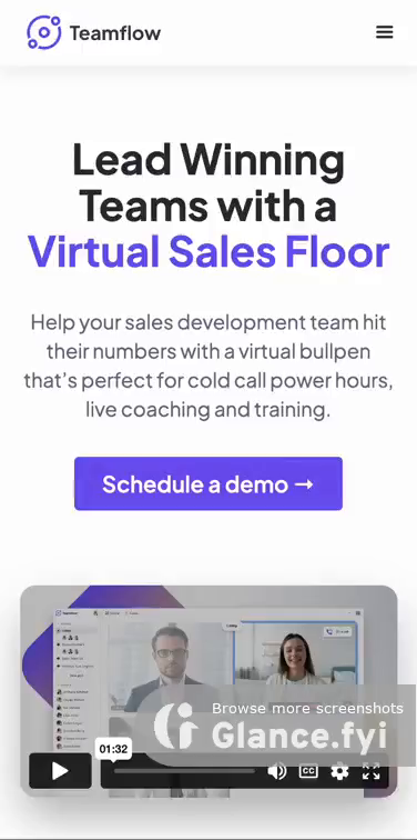 Teamflow | Landing Page Inspiration on Glance