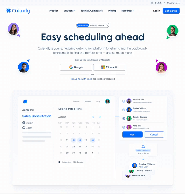 Calendly (A/B Test Variant | June 26, 2023) | Landing Page Inspiration ...