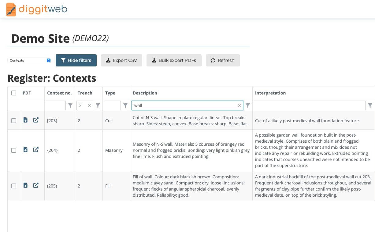 Diggit Archaeology | The digital recording standard