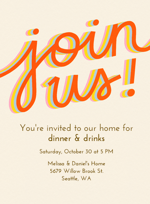 Script Join Us | Evite