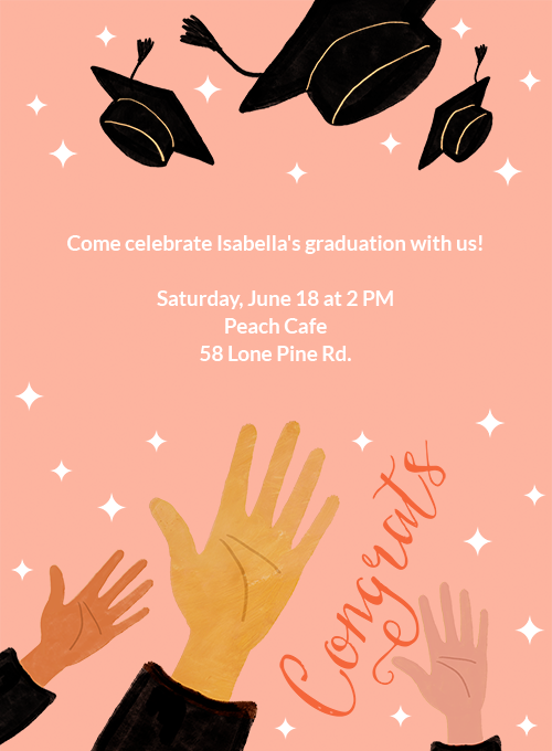 Cap Toss Graduation | Evite