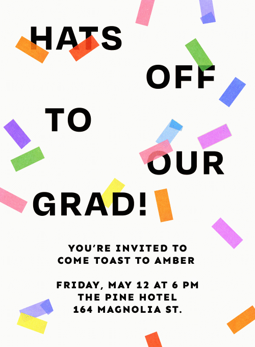 A Colorful Graduation | Evite