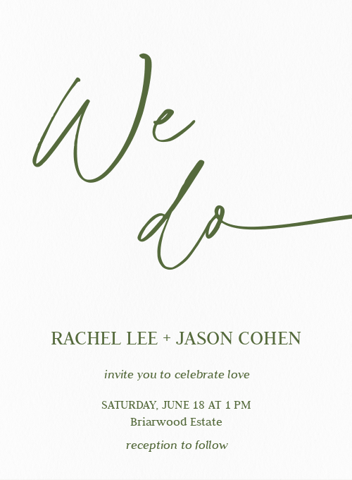 Simple Script Invitation | Evite