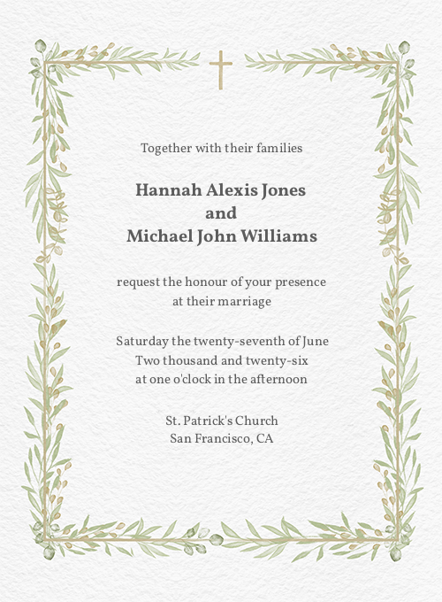 Floral Cross Invitation | Evite