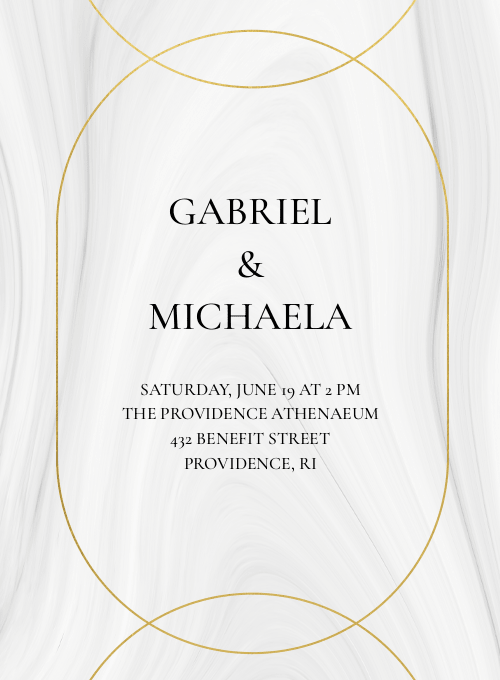 Marble Oval Invitation | Evite