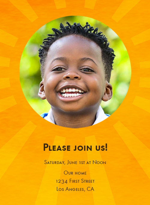 Sunshine Photo | Evite