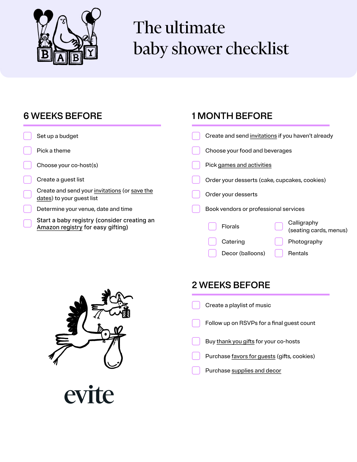 The Ultimate Baby Shower Checklist