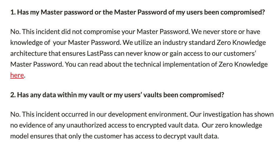 Analyzing LastPass' Recent Security Incident Notification