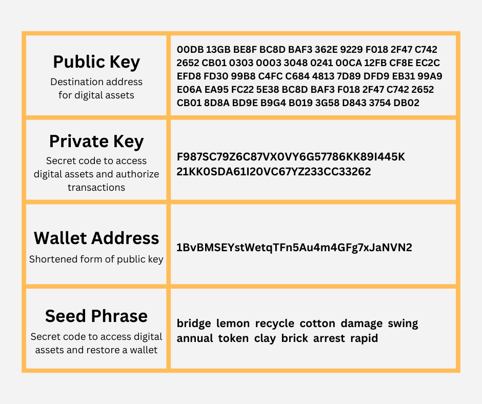 Public Keys Vs. Private Keys Vs. Wallet Addresses Vs. Seed Phrases | Bitskwela