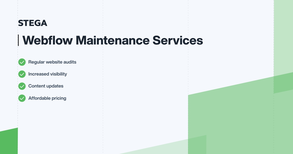 All-in-one Webflow Maintenance Service in 2023 - Stega