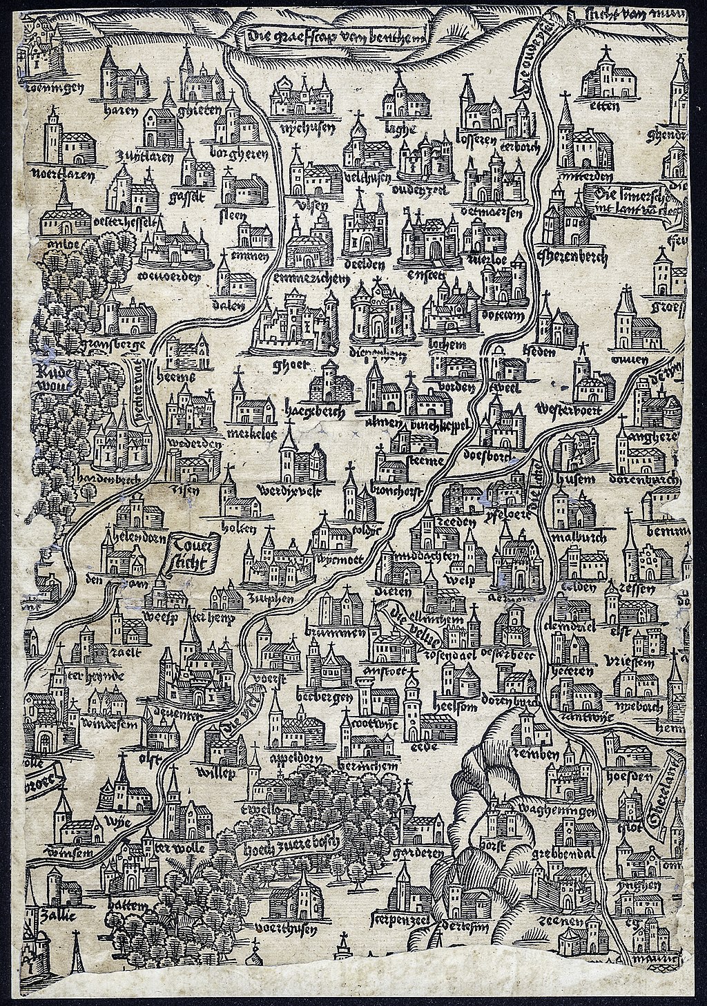 De 500 jaar oude Kerkenkaart van het Bisdom Utrecht ⇻ The Dutch Historian