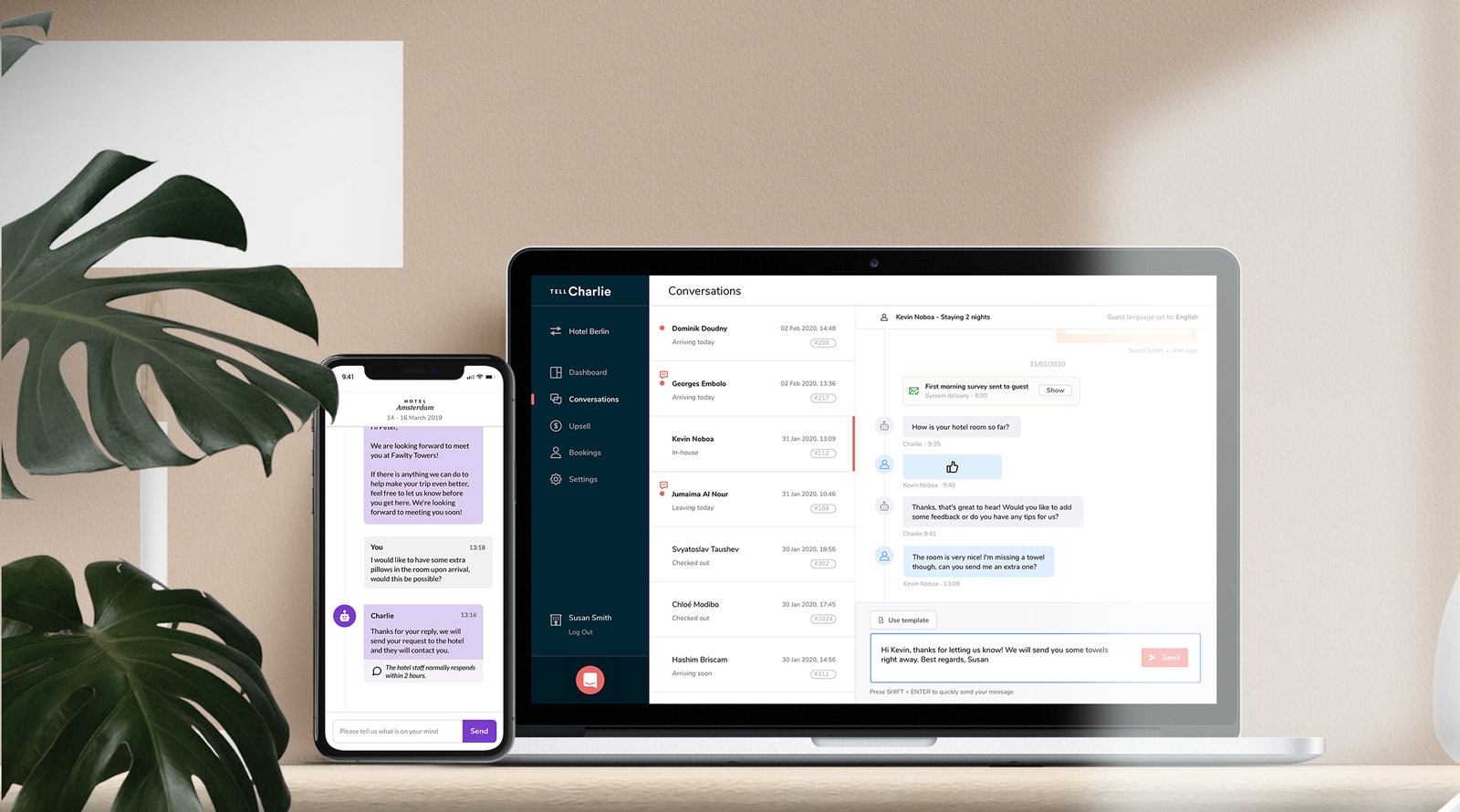 tell Charlie - Guest Experience Platform - UX Design by Teun de Haas