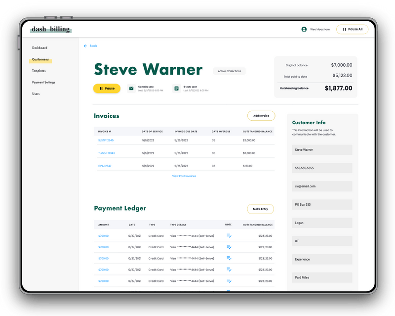Automated Debt Collection Software - Dash Billing
