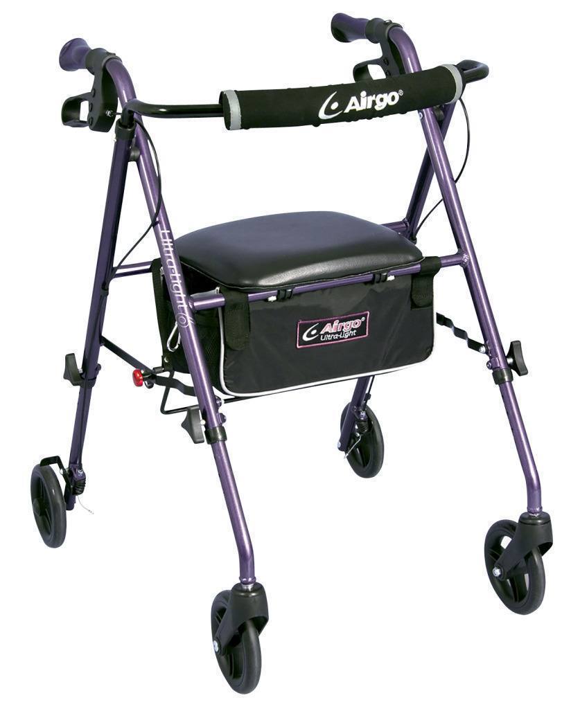 AirGo Ultra Light Rollator - Eggplant - Scooters & Mobility Tamworth ...