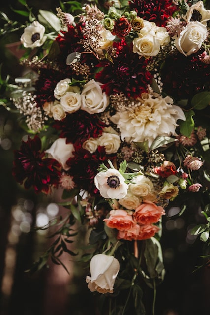 Bordeaux-toned Color Palette Ideas for Wedding Flowers