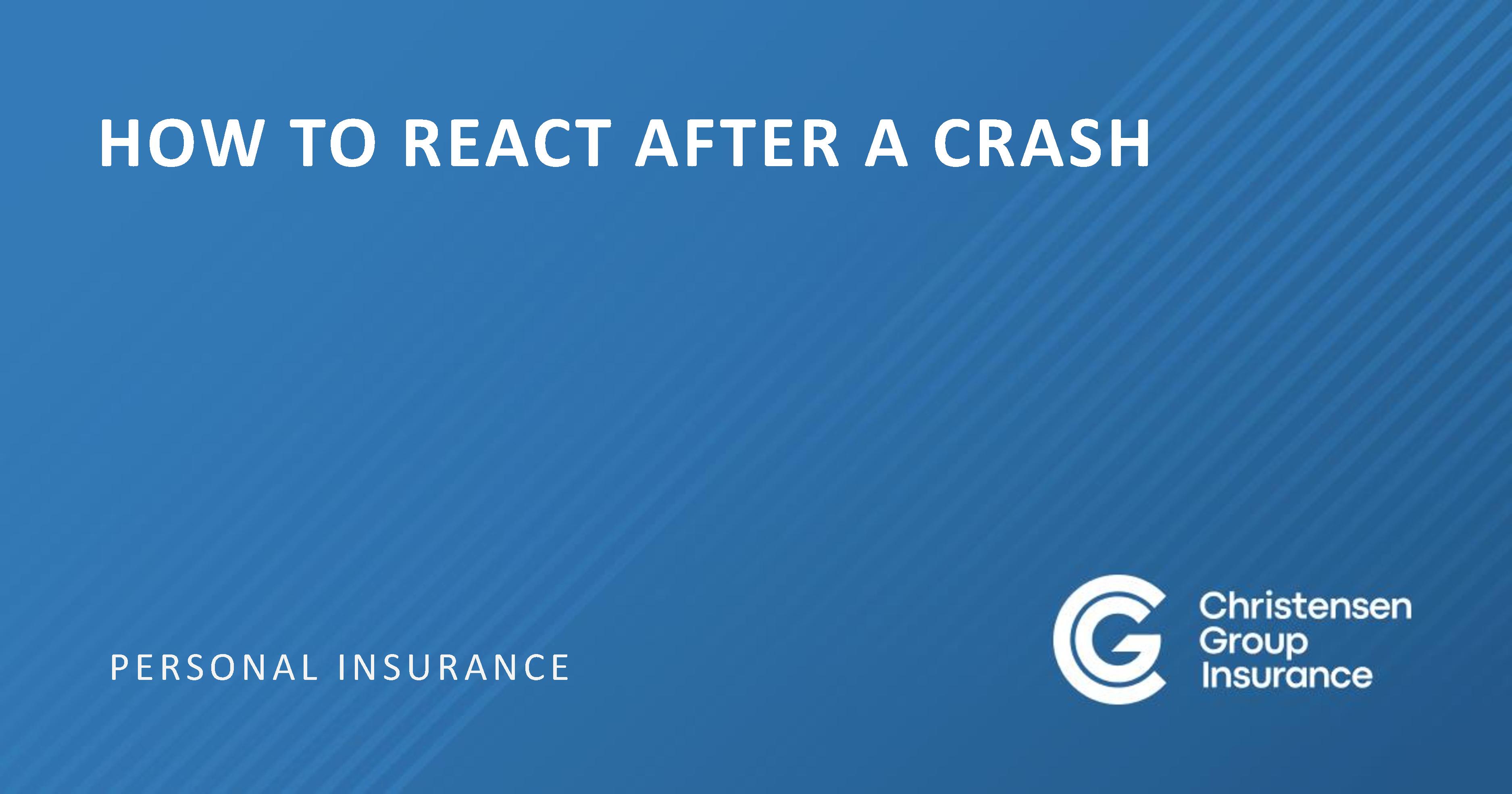 How to react after a crash | Christensen Group