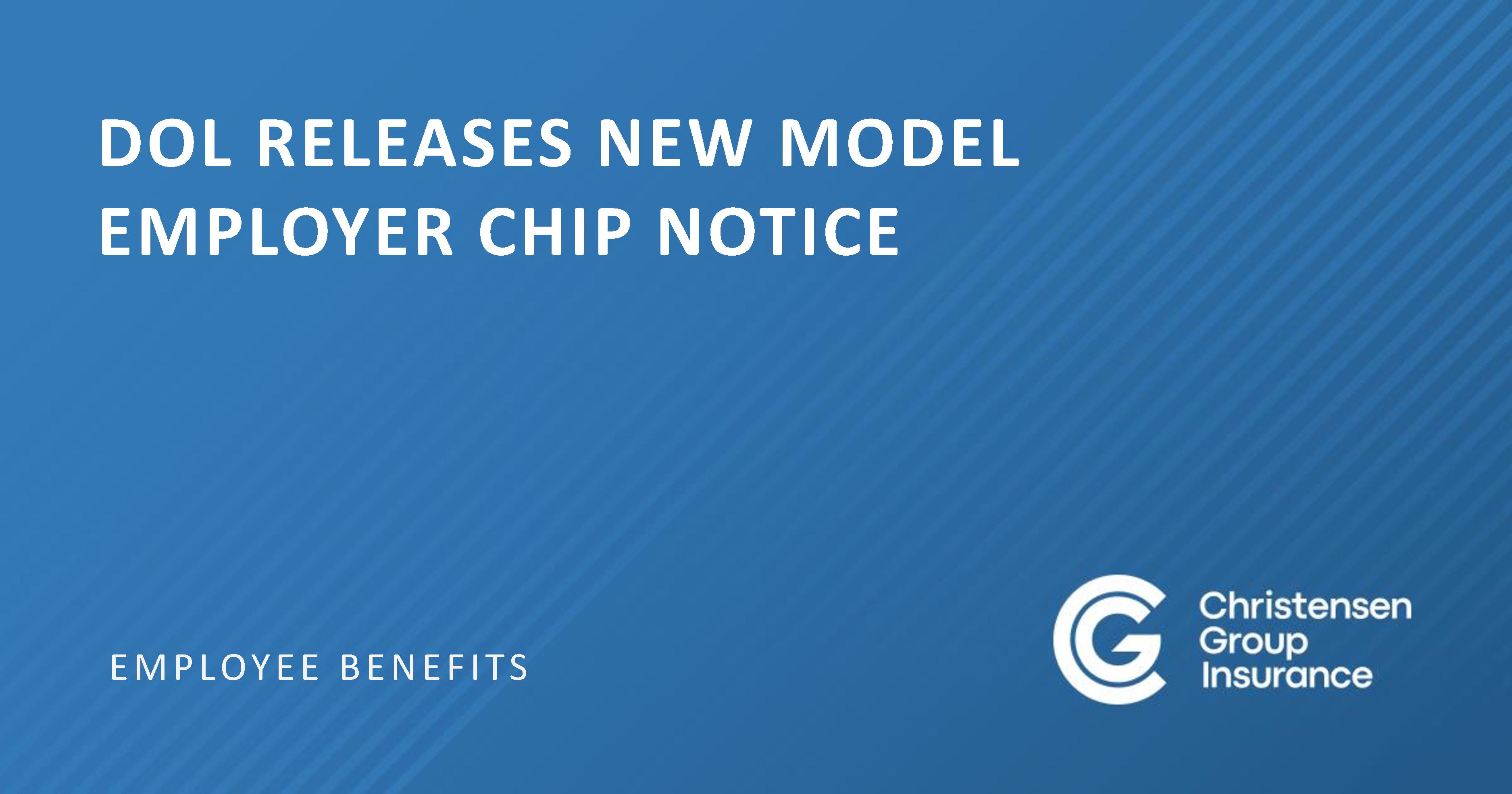 Department of Labor Releases new CHIPRA Notice | Christensen Group ...