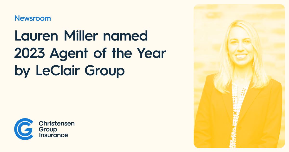 Lauren Miller named 2023 Agent of the Year by LeClair Group