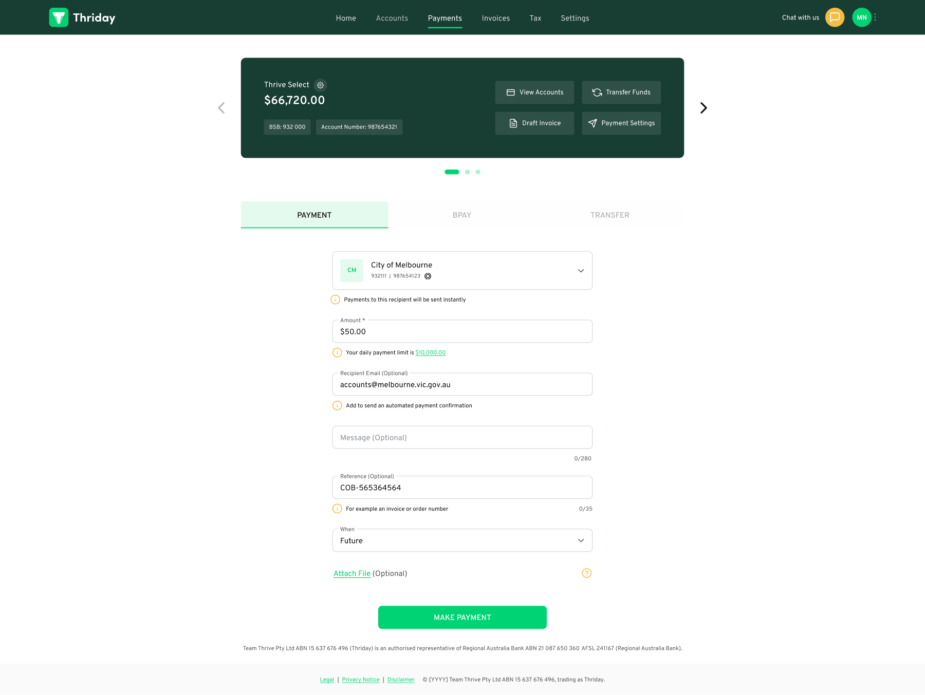 Perfect Payments | Thriday