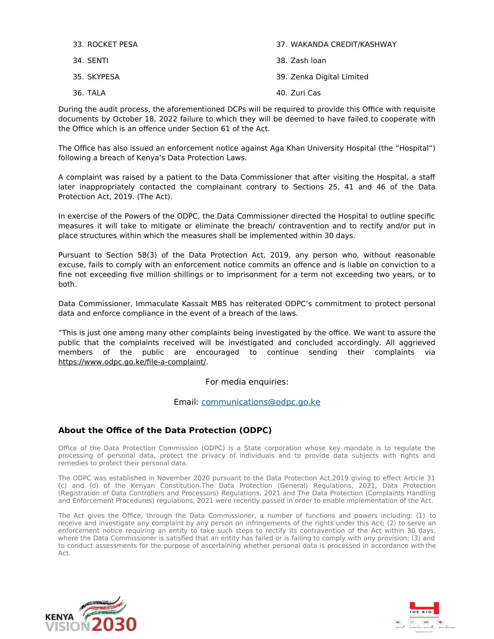 The ODPC Cracks The Whip | Become Compliant with the Kenya Data ...