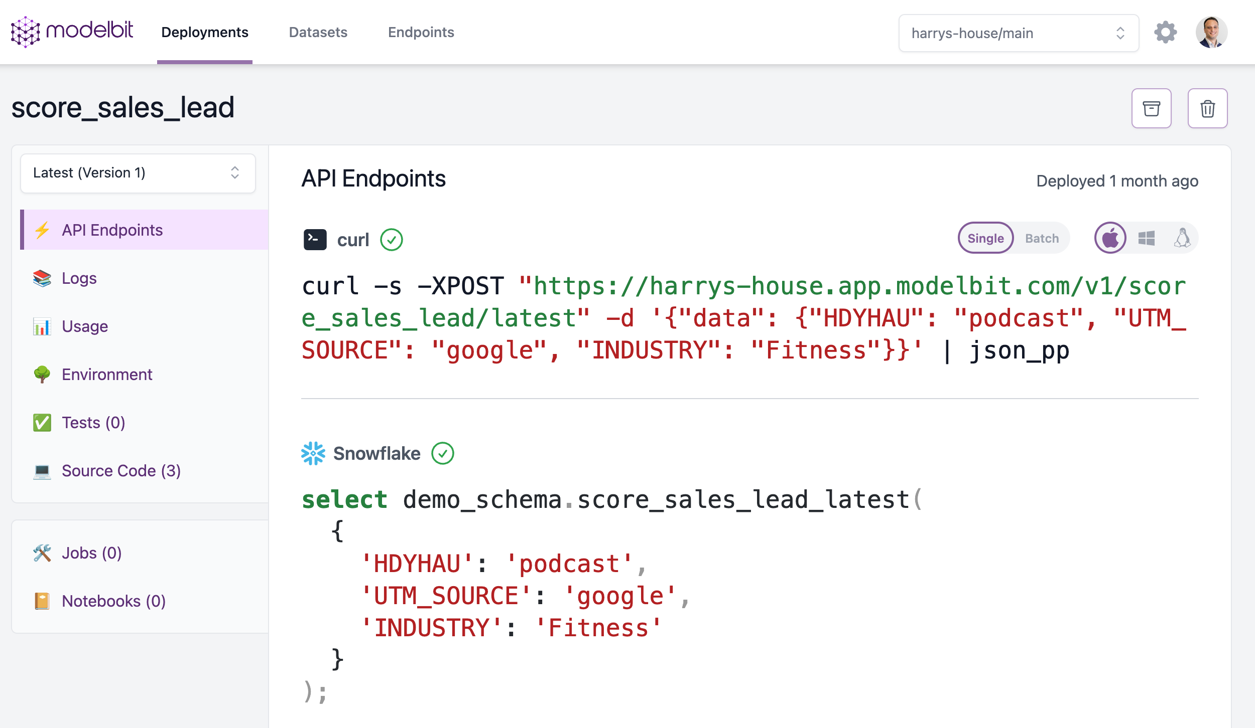 Modelbit - Fast ML Model Deployment for Data Scientists