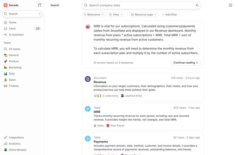 The Modern Data Management Platform | Secoda