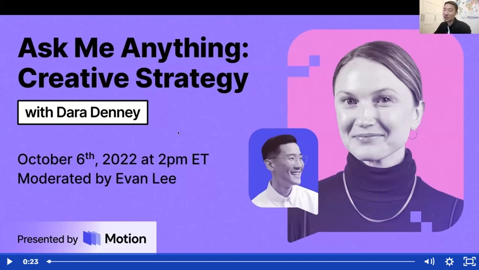 Creative Strategy Workflow with Dara Denney | Motion