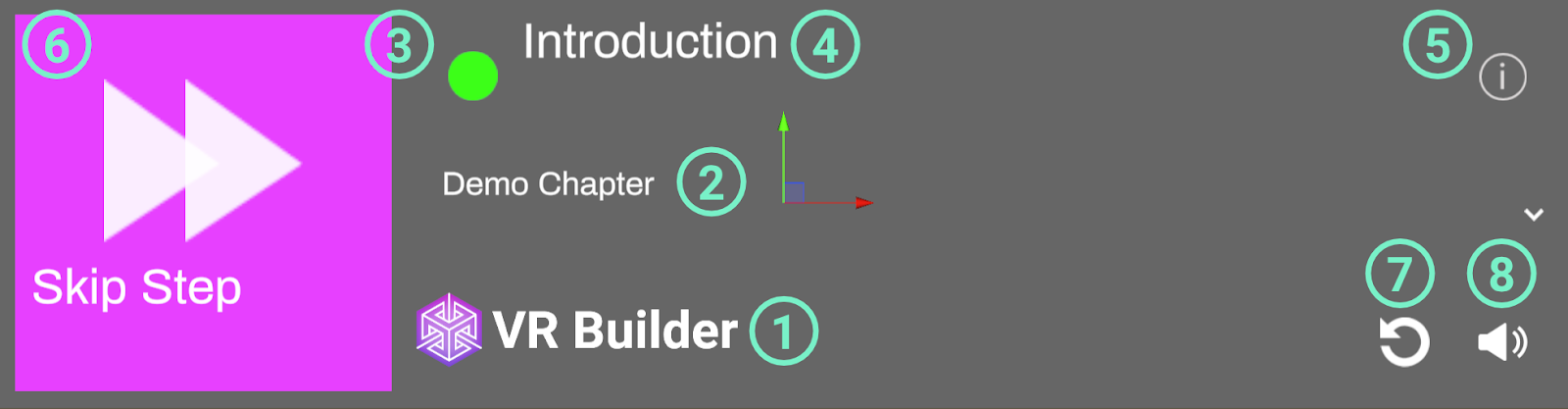 Menus for VR Builder