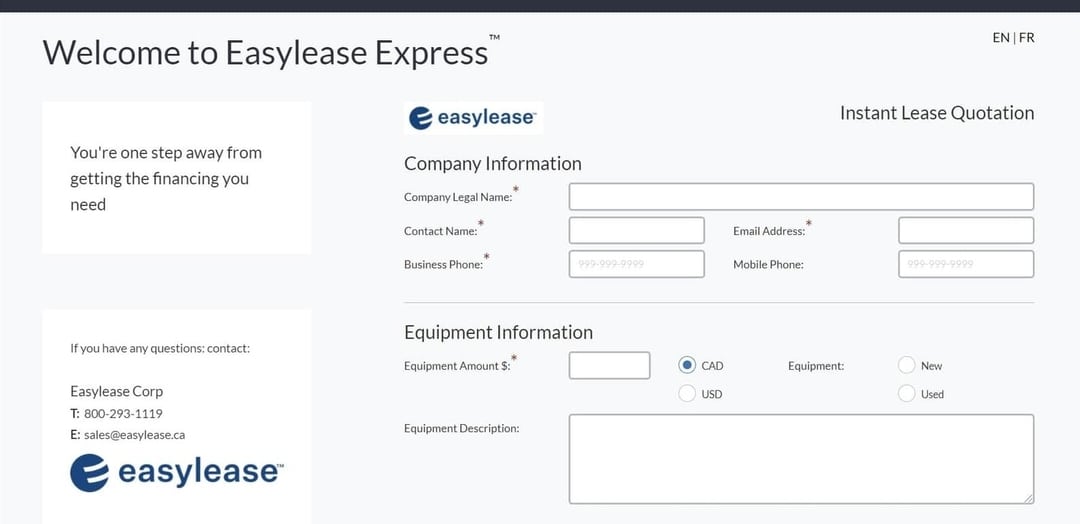 Home - Easylease | Equipment Leasing & Financing