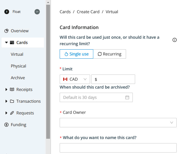 Float Credit Card Review - Virtual Credit Card for Small Businesses in ...